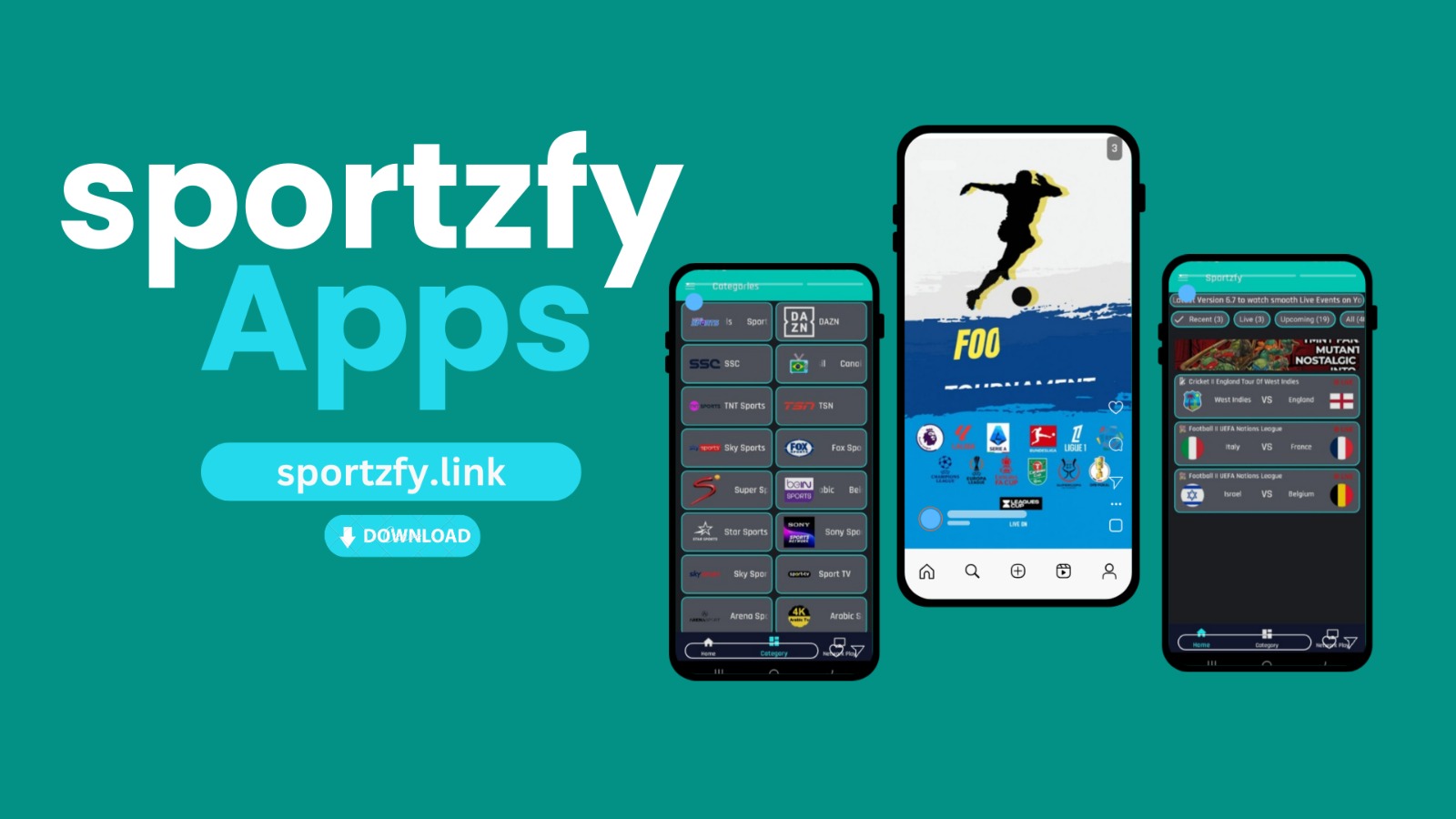 Download Sportzfy TV APP | APK Free for Android Version (V8.7)
